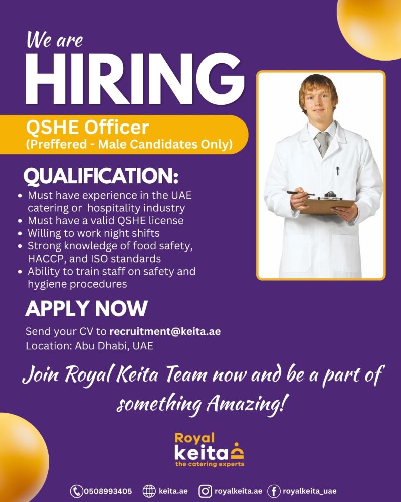 Food Safety QHSE Officer - Catering - FoodTechSafety